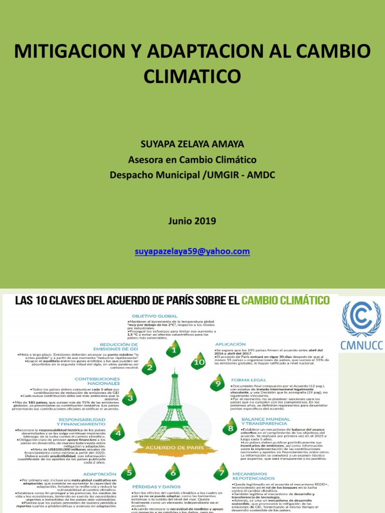 Mitigacion y Adaptacion Al Cambio Climatico PDF | PDF | Mitigación del cambio climático | Uso ...