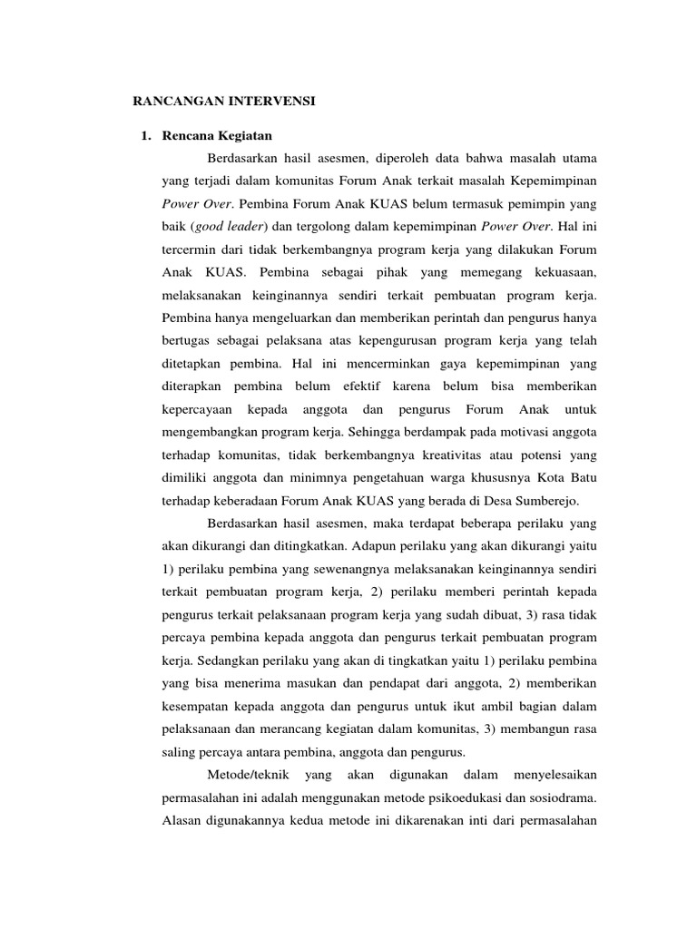 MODUL Intervensi Komunitas | PDF