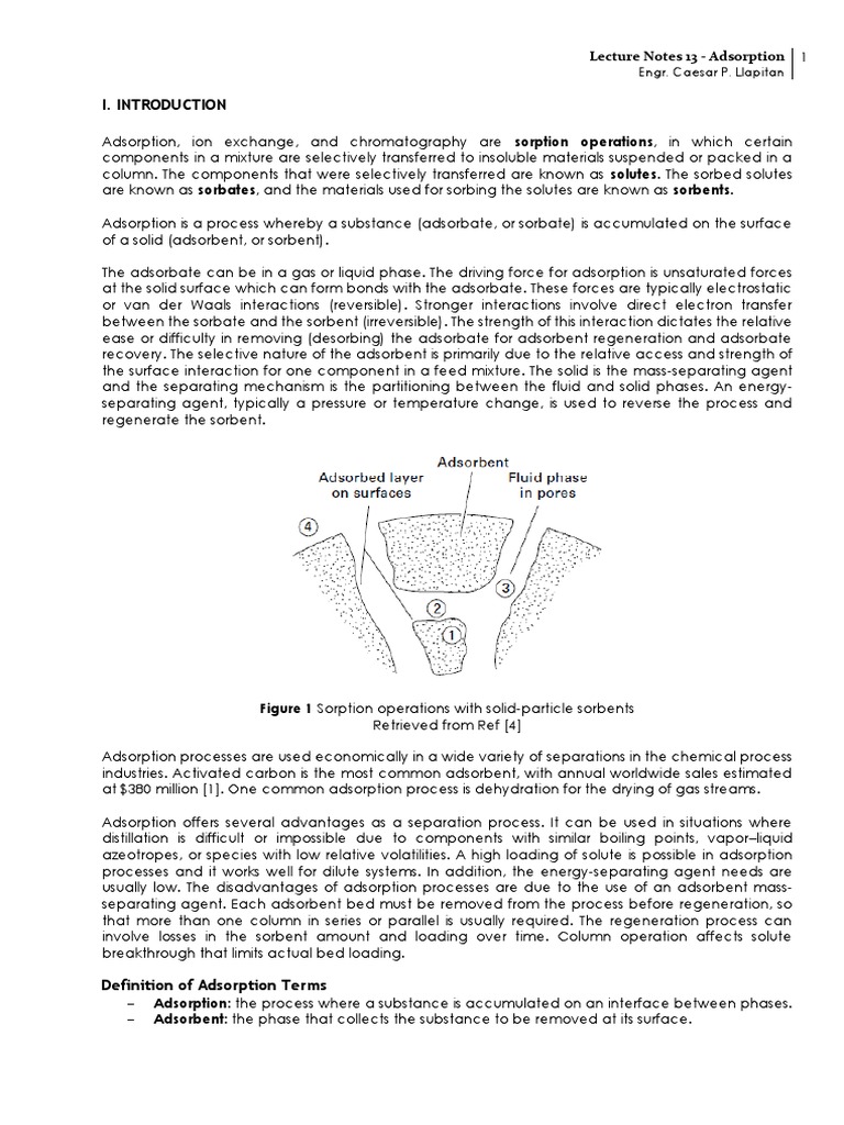 Separation Processes | PDF | Adsorption | Phases Of Matter