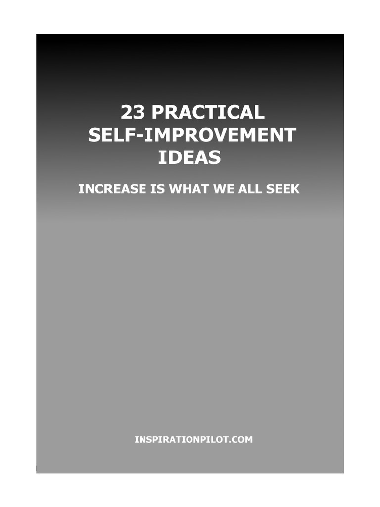 21 Sel-Improvement Tips | PDF | Perfectionism (Psychology) | Optimism