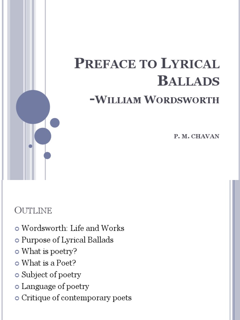 Preface To Lyrical Ballads-WW PMC | PDF | William Wordsworth | Poetry