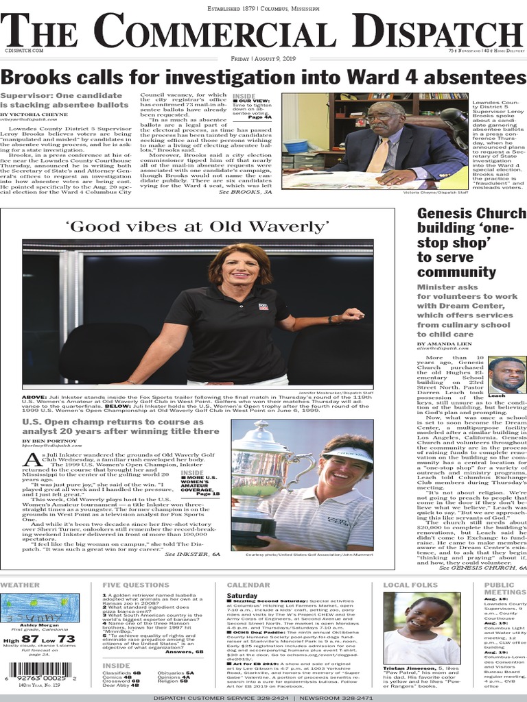 Commercial Dispatch Eedition 8-9-19 | PDF | United States Postal Service