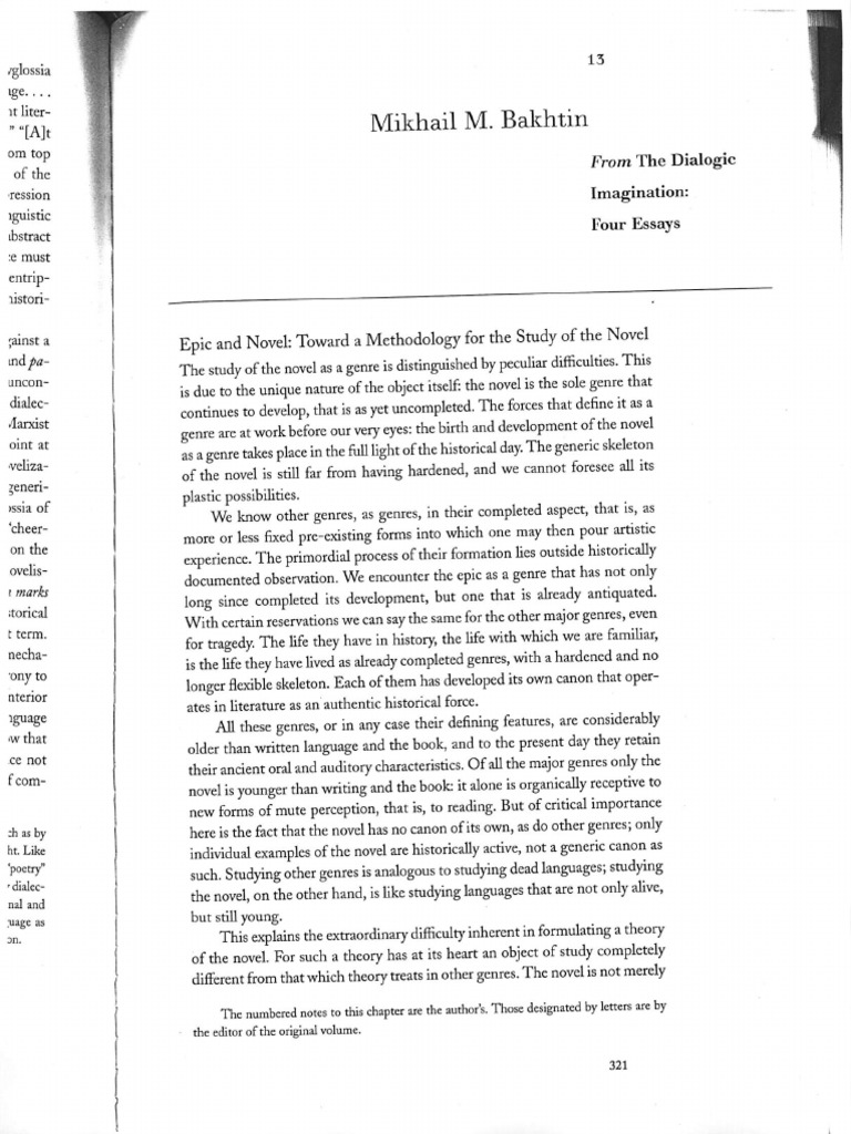 Bakhtin Dialogic Imagination McKeon PDF | PDF