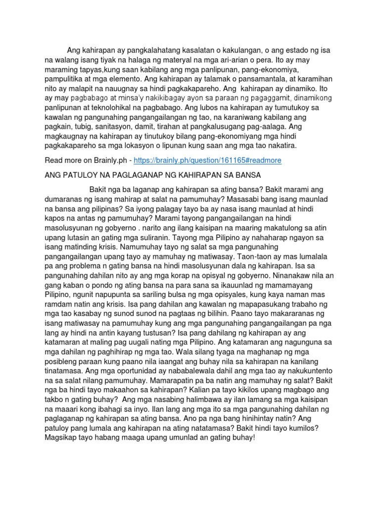 Kahirapan | PDF