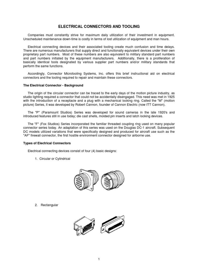 Electrical Connectors and Tooling PDF | PDF | Electrical Connector ...