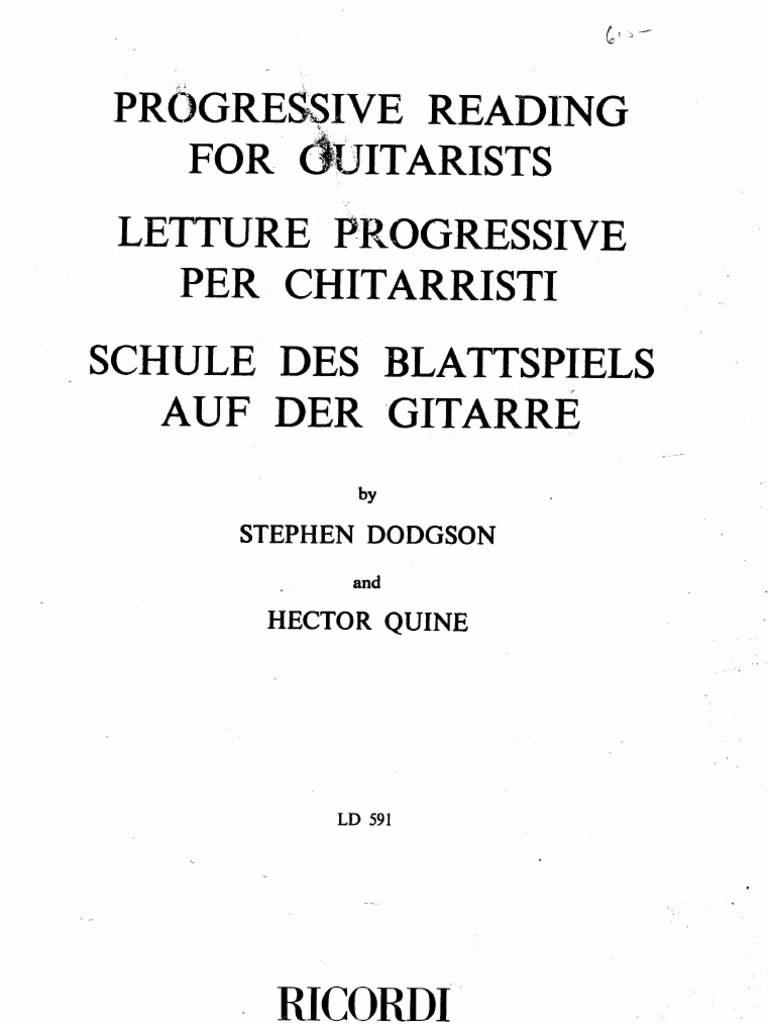 Lectura Progresiva para Guitarristas - S Dodgson | PDF