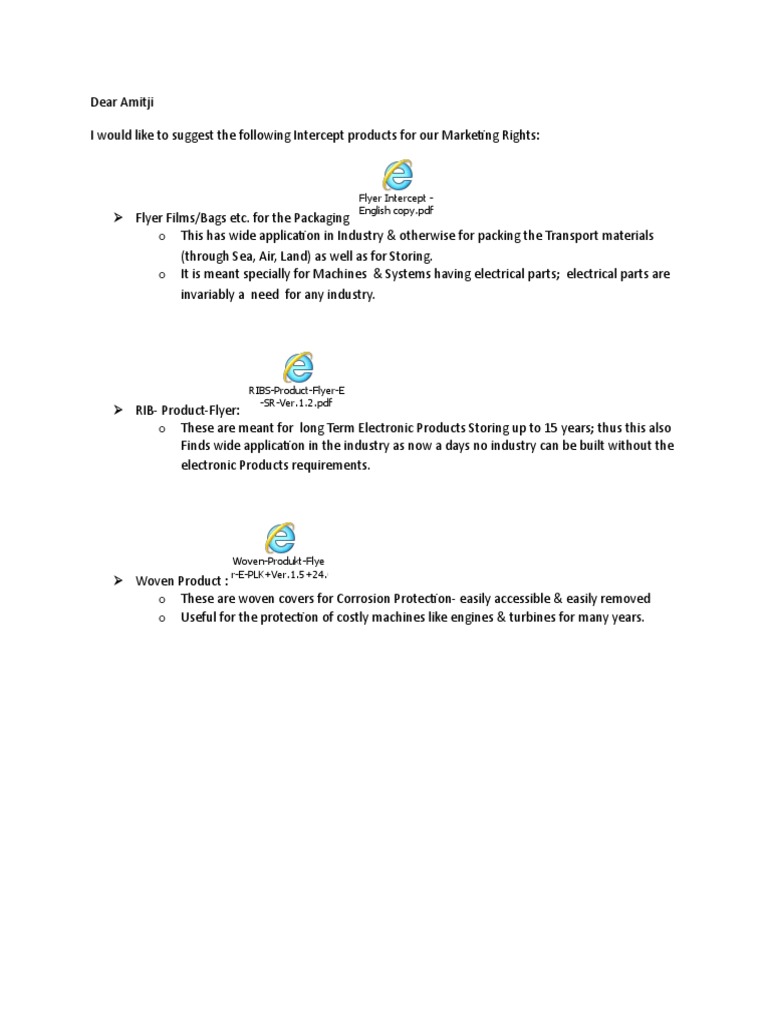 Intercept Products For Marketting | PDF