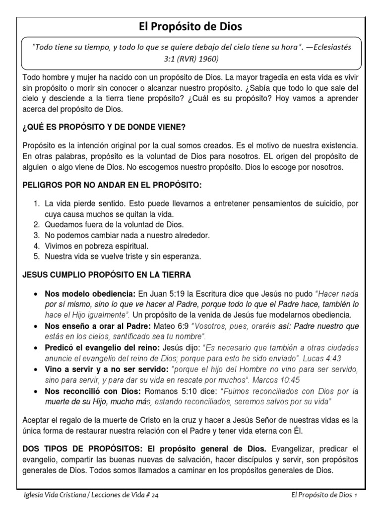 El Propósito de Dios | PDF | Salvación | Evangelios
