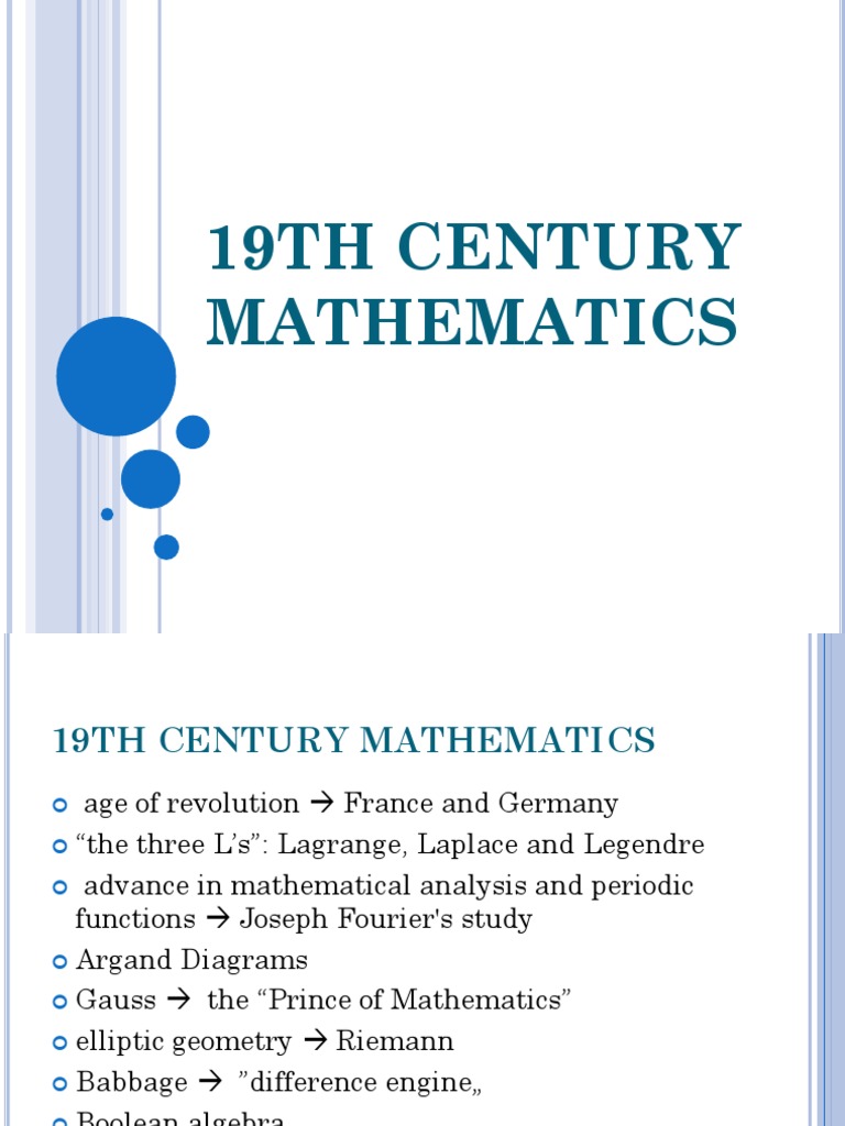 19th Century Mathematics | PDF | Geometry | Hyperbolic Geometry