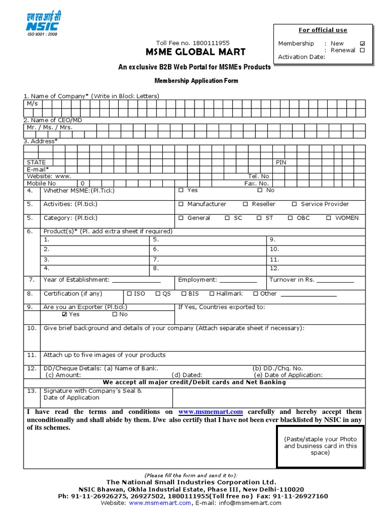b2b Form | PDF | Payments | Financial Technology