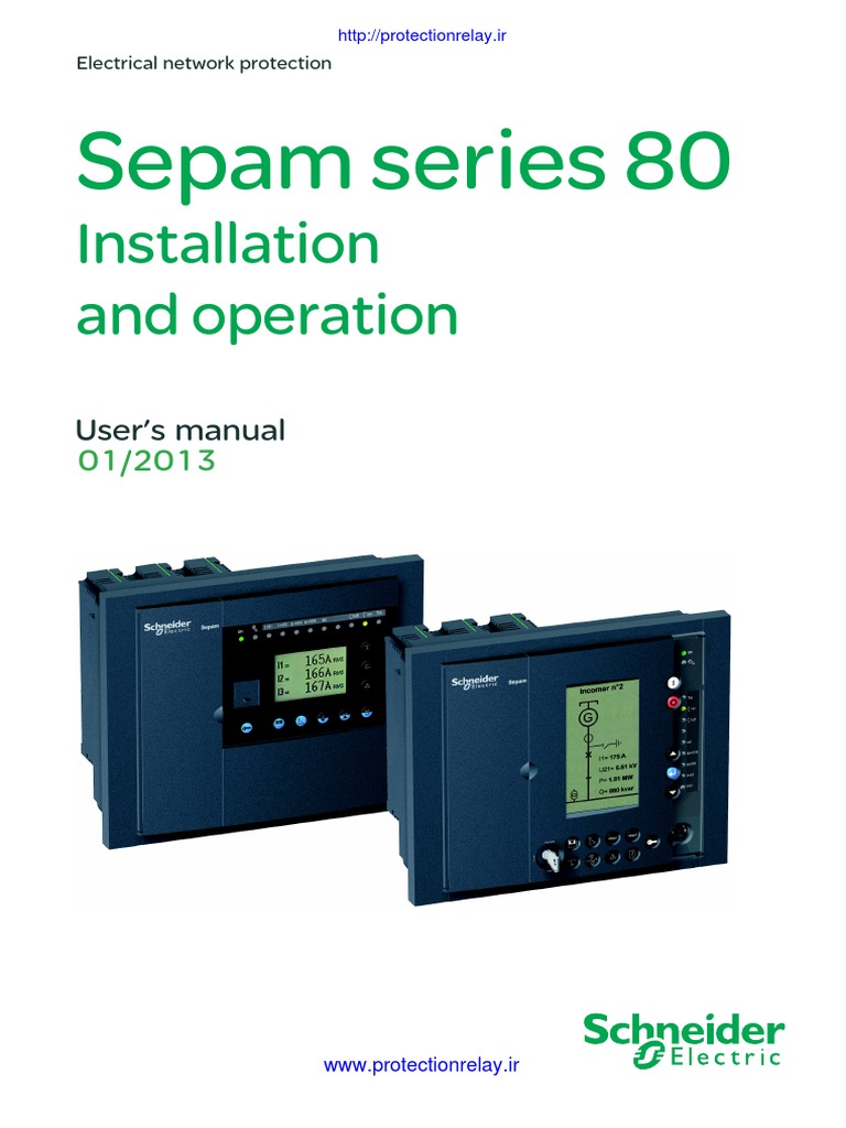 Sepam Series 80: Installation and Operation | PDF | Power Supply | Hertz