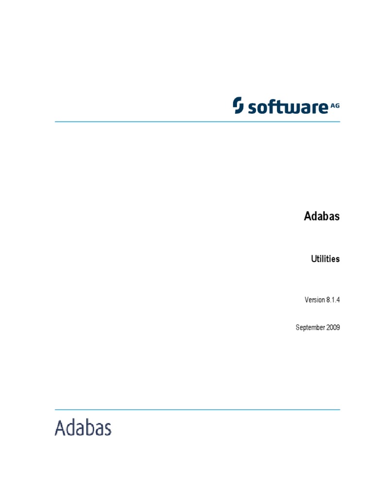 Adabas Utilities Manual PDF | PDF | Parameter (Computer Programming ...