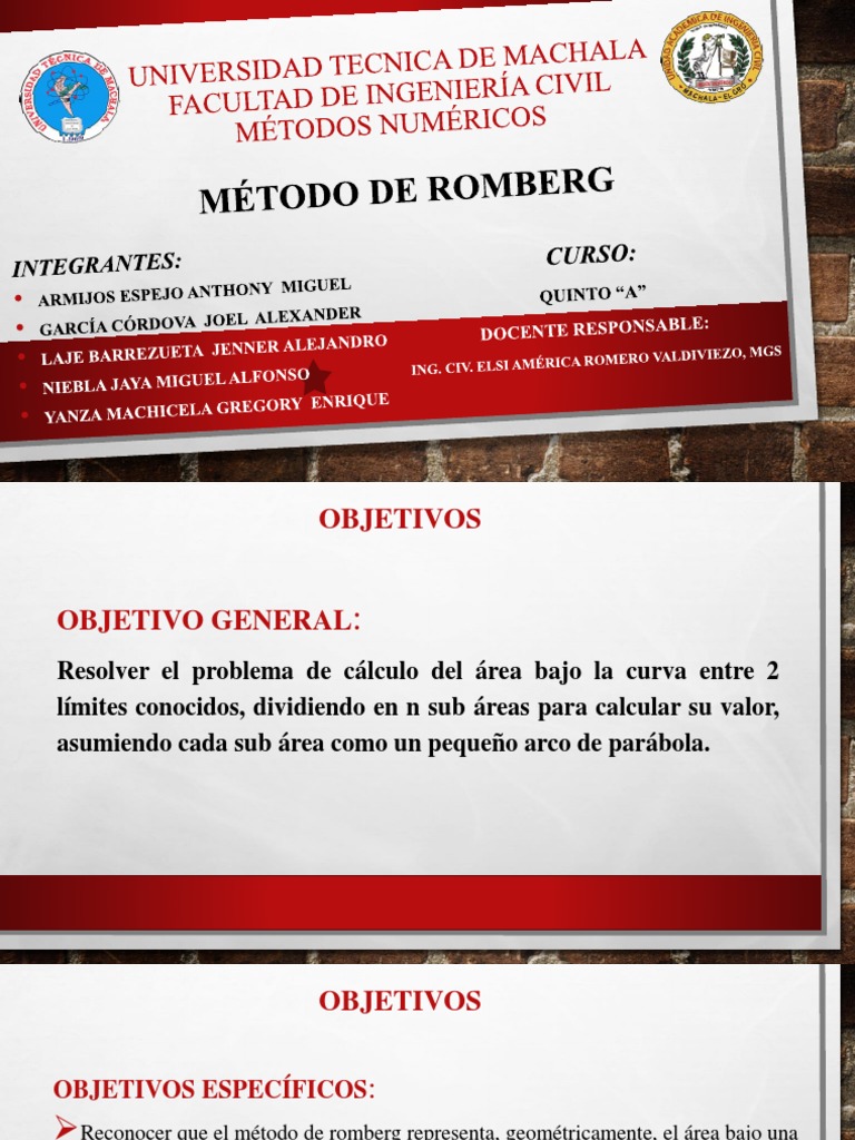 Metodo de Romberg | PDF | Integral | Análisis numérico