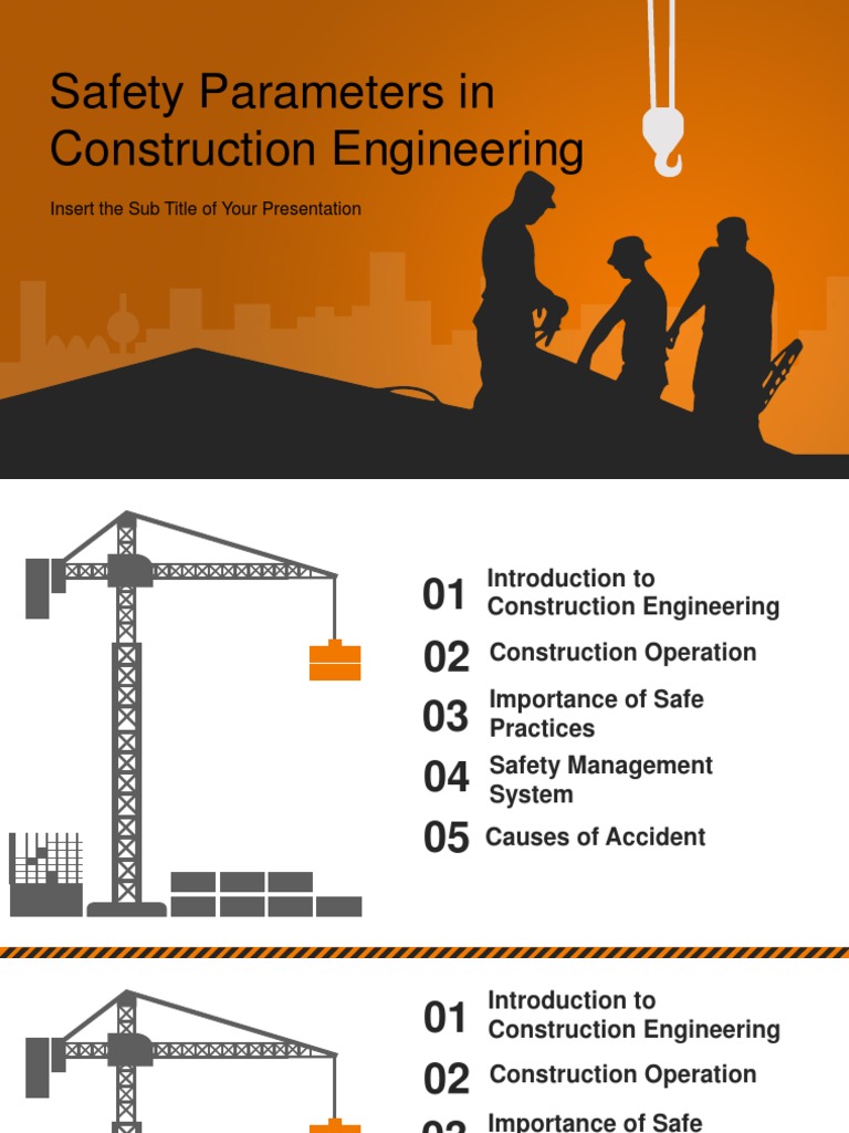 Safety Parameters in Construction Engineering: Insert The Sub Title of ...