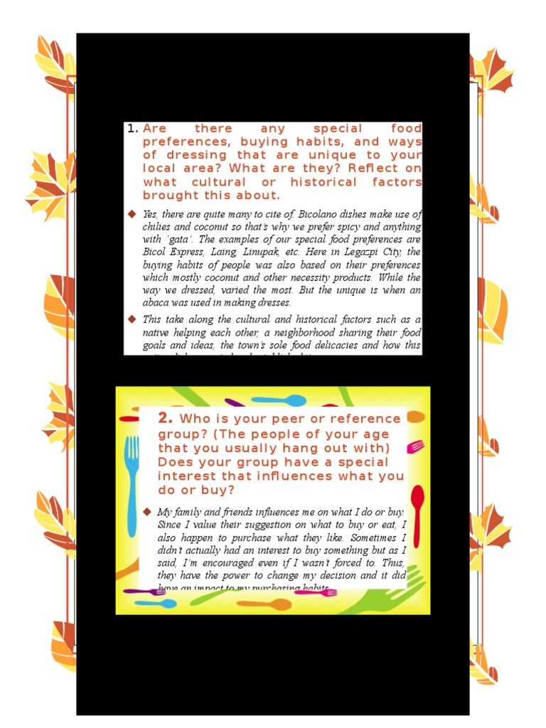 Cultural Food Preferences and Influences | PDF | Wellness | Lifestyle