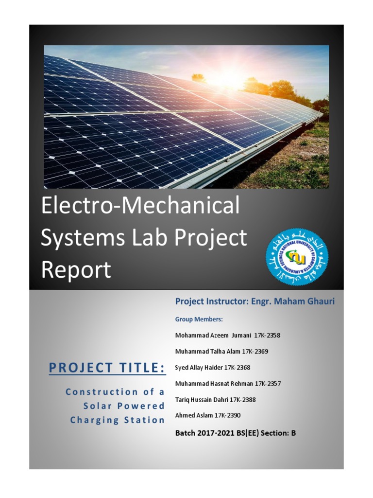 Electro-Mechanical Systems Lab Project | PDF | Solar Panel | Solar Power