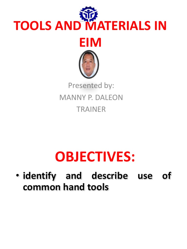 Tools and Materials in Eim by Daleon | PDF | Series And Parallel ...