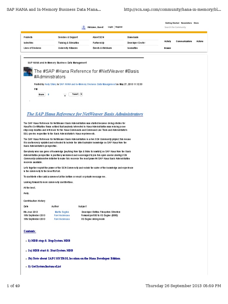 Hana Faq PDF | PDF | Backup | Command Line Interface