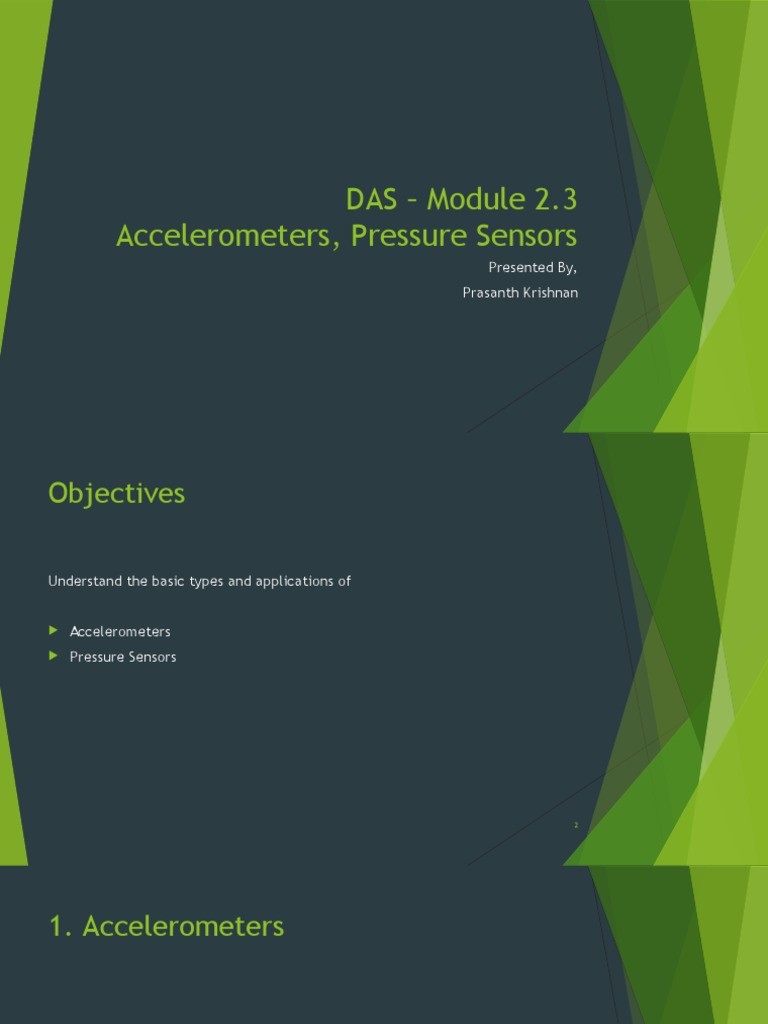 Accelerometers and Pressure Sensors Overview | PDF | Pressure ...