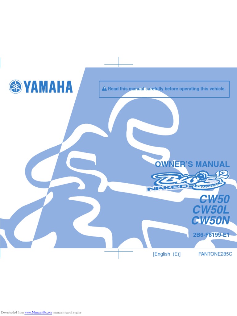 CW50 CW50L CW50N: Owner'S Manual | PDF | Brake | Headlamp