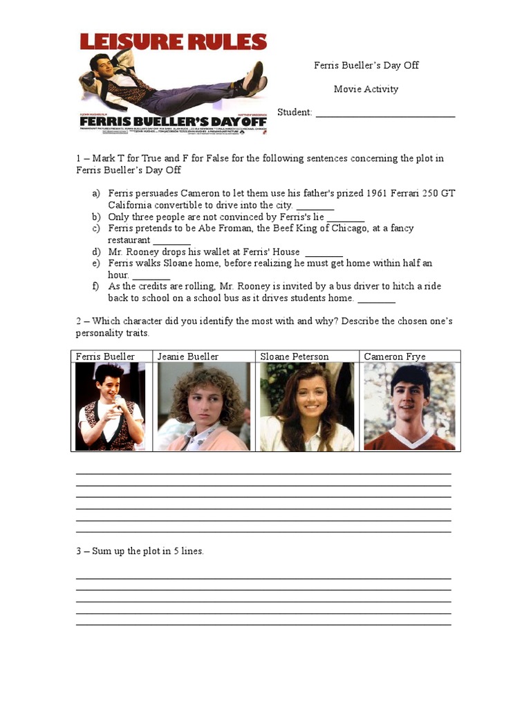 Ferris Bueller | PDF