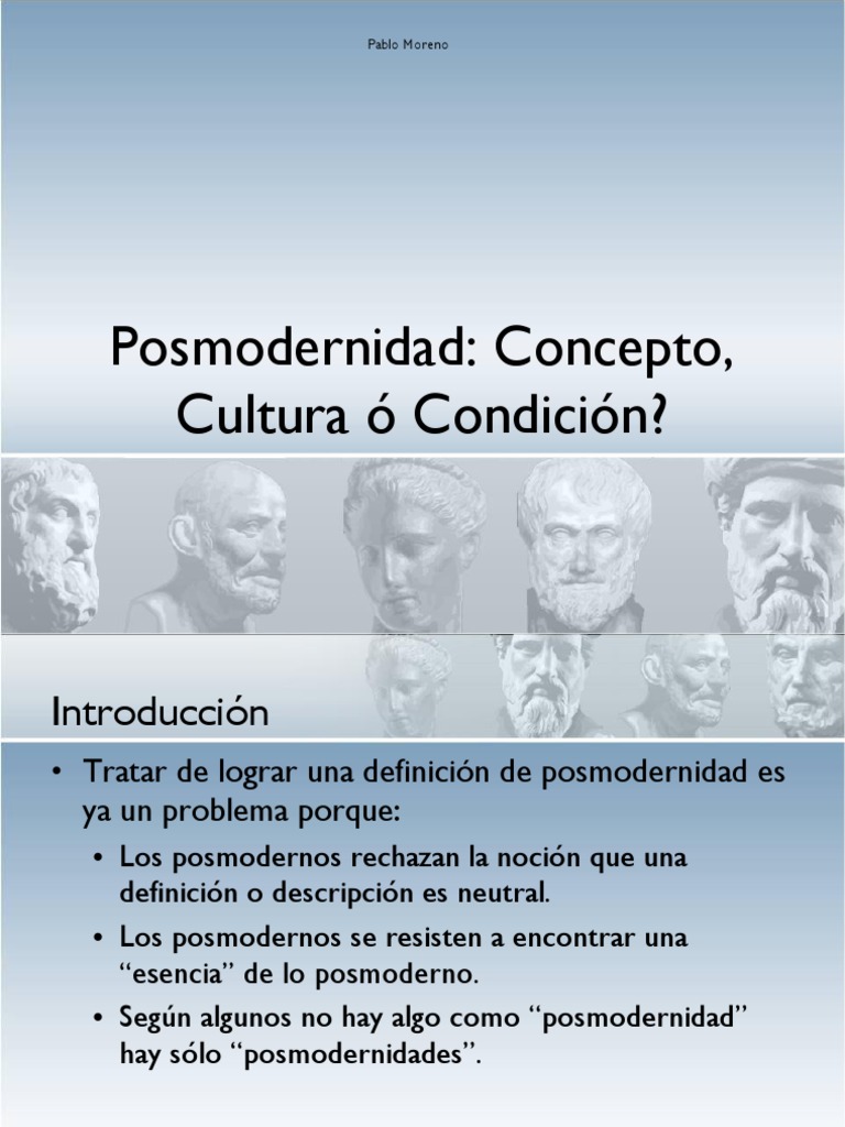 Posmodernidad Concepto o Condicion Clase1 | PDF | Jean François Lyotard ...