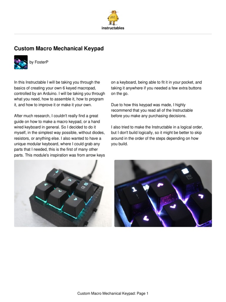 Custom Macro Keypad Assembly Guide | PDF | Computer Keyboard | Bluetooth