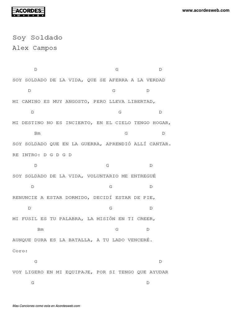 Alex Campos Soy Soldado | PDF | Agitación | Conflicto armado