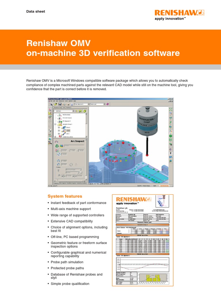Data Sheet Renishaw | PDF | Computer Aided Design | 3 D Computer Graphics