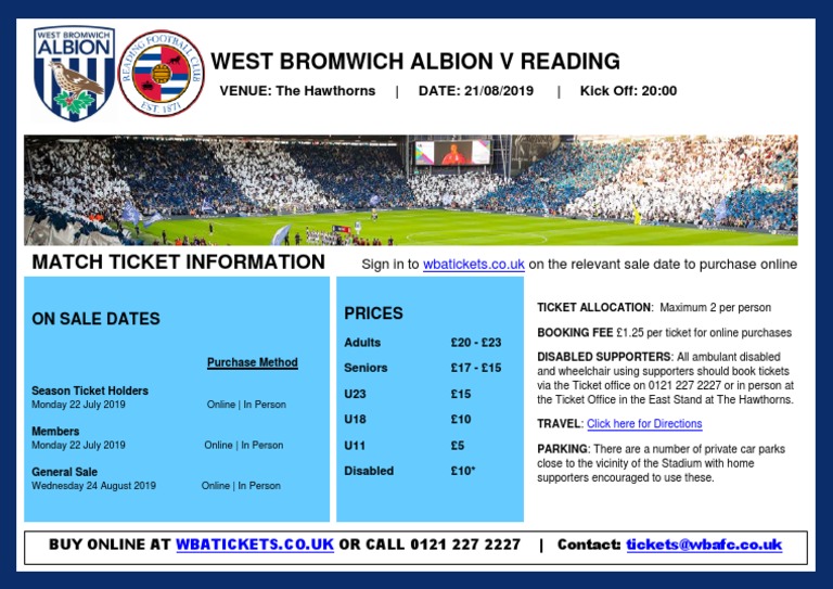 WBAFC Ticket Info Page (Reading) | PDF