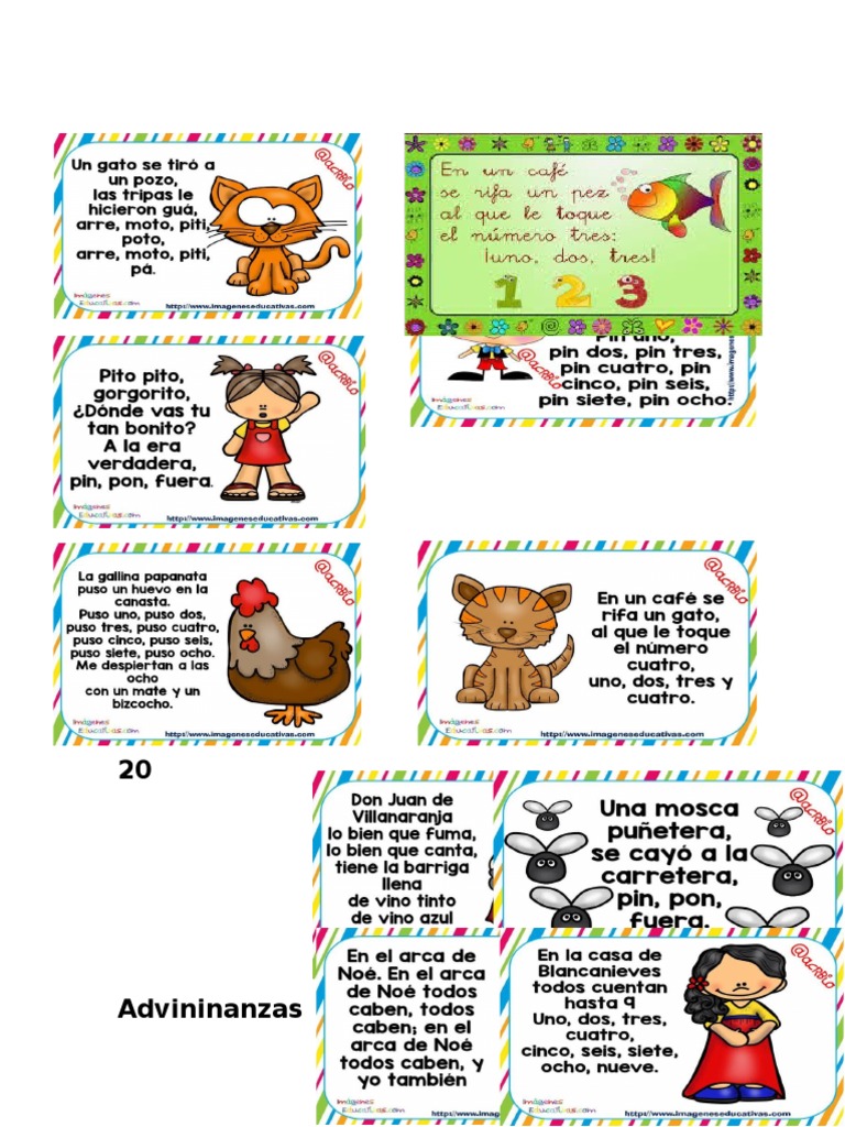 10 Retailas y 20 Adivinanzaas | PDF