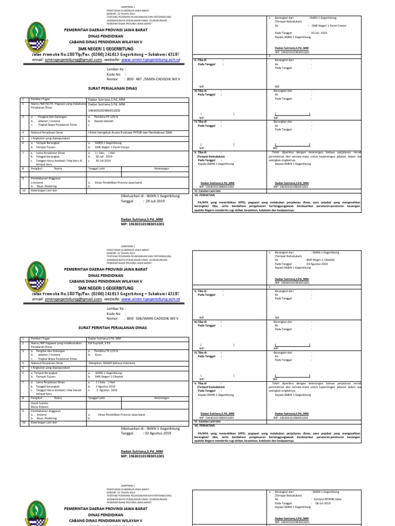 Format SPPD Baru | PDF