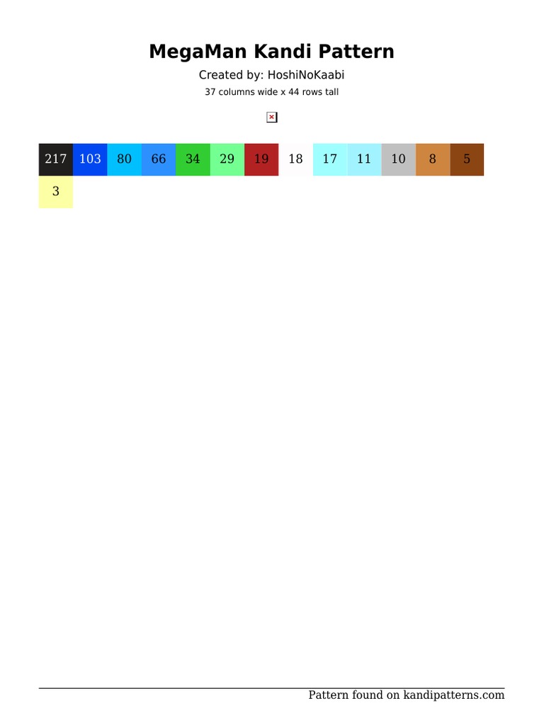 MegaMan Kandi Pattern Guide | PDF
