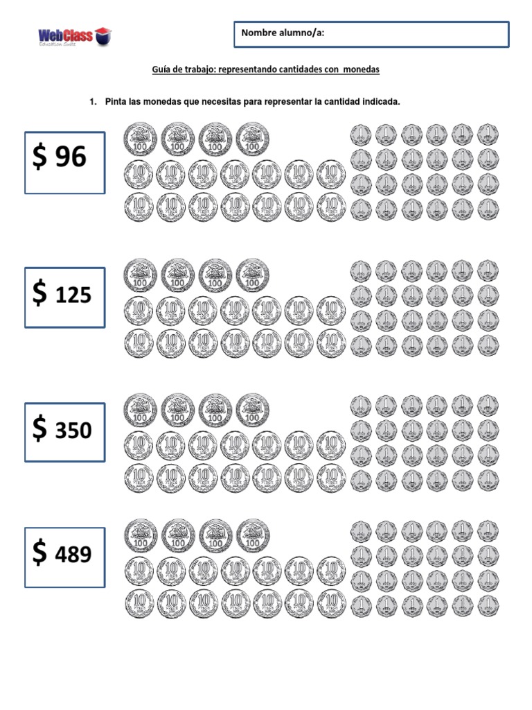Actividades Con Monedas | PDF
