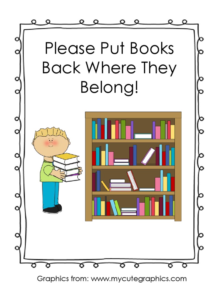 Please Put Books Back Where They Belong! | PDF