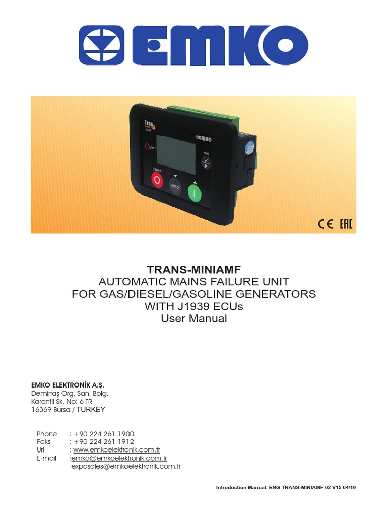 Emko Trans AMF | PDF | Electric Generator | Electromagnetic Compatibility