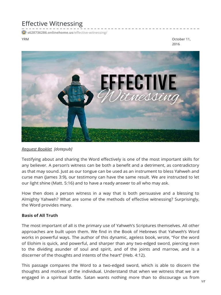 s628736286 Onlinehome Us/effective-Witnessing | PDF | Paul The Apostle ...