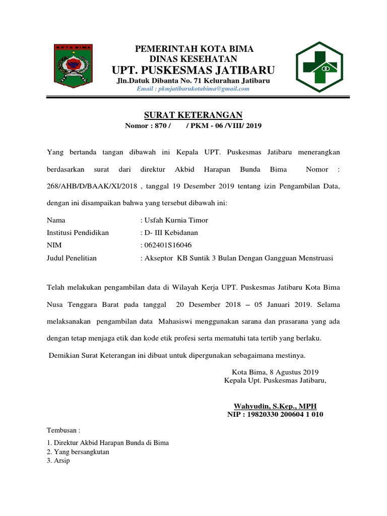 Surat Balasan Mahasiswa Pengambilan Data Awal | PDF Surat Balasan Mahasiswa Pengambilan Data Awal | PDF