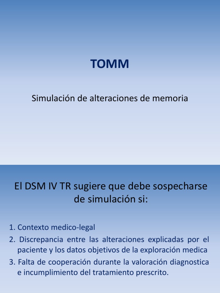 TOMM - Completo 97 Con Tiempo | PDF | Simulación | Memoria