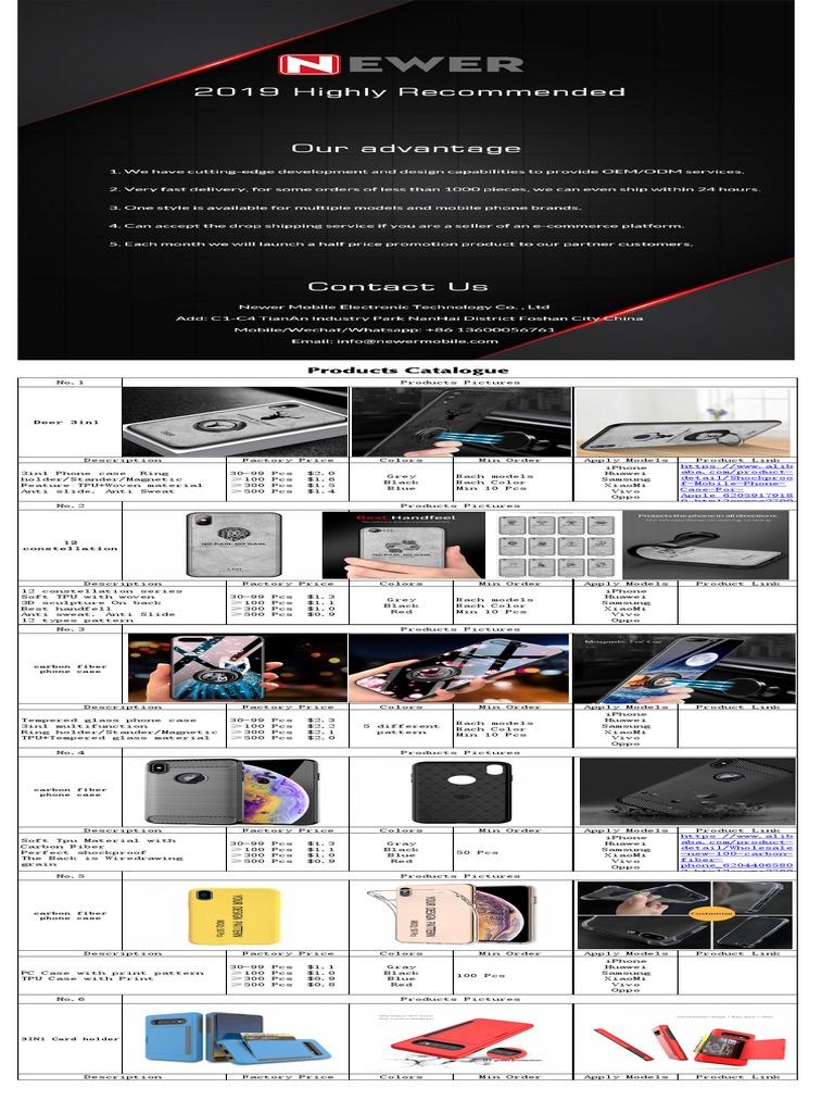 Mobile Phone Case Products Catalogue | PDF | I Phone | Personal Computers