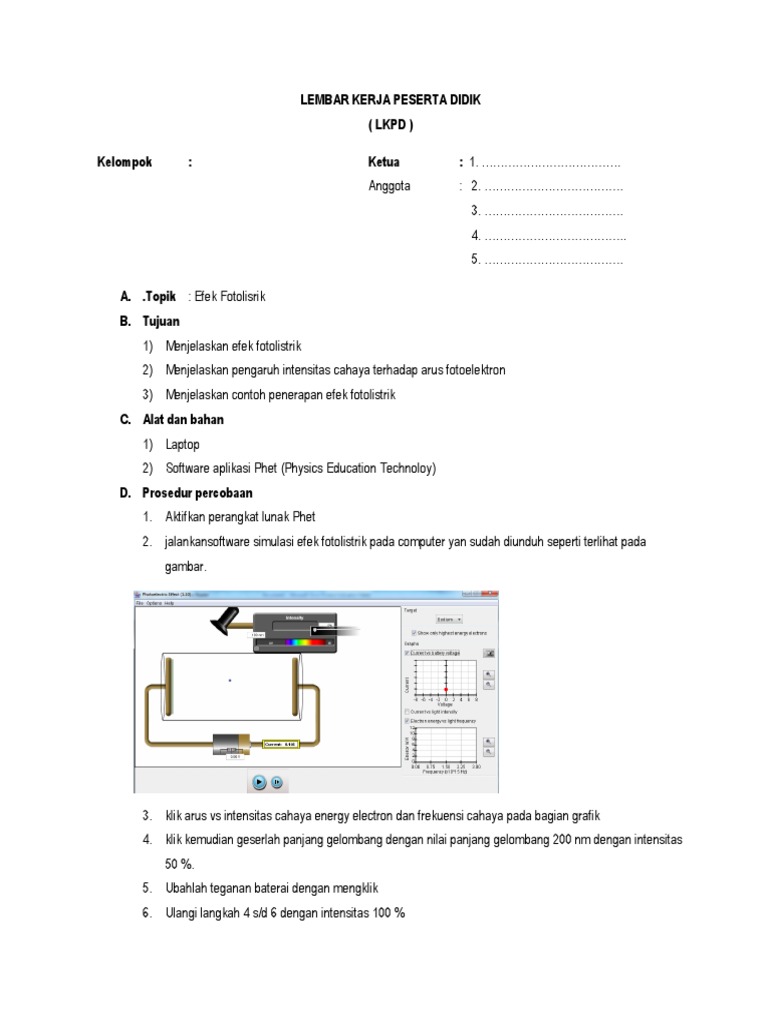 LKPD Efek Fotolistrik | PDF