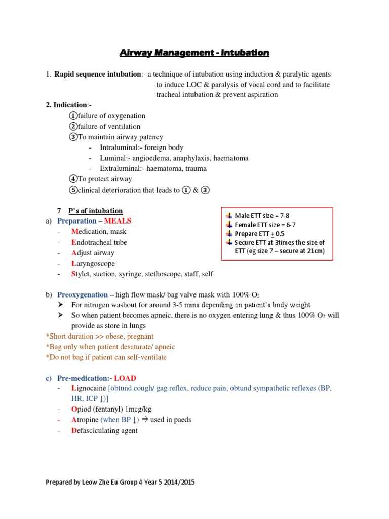 Airway Management | PDF | Traumatology | Medical Treatments
