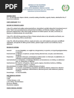 Clinical Abstract Sample - Prac 2 | PDF | Dehydration | Medicine