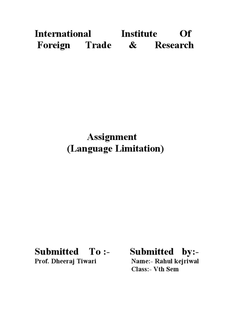 Language Limitation | PDF | Translations | Advertising