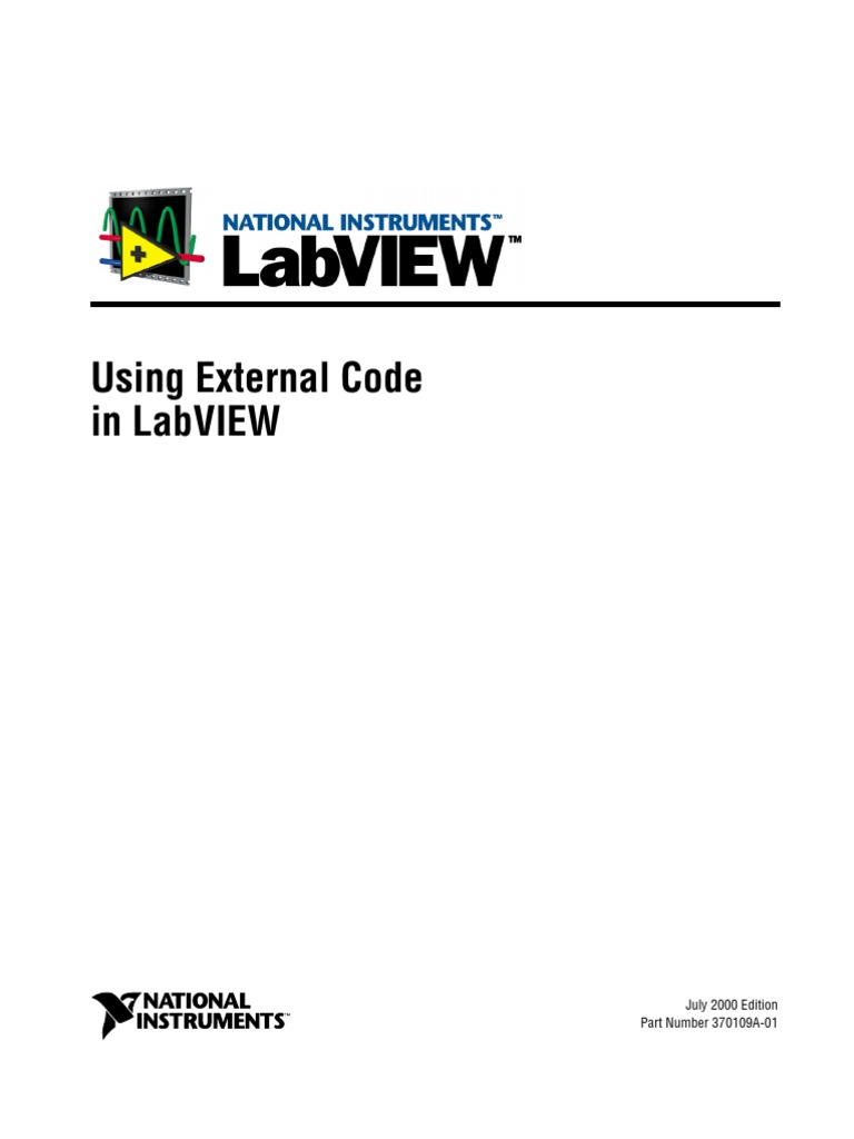 Using External Code in Labview | PDF | Library (Computing) | C (Programming Language)