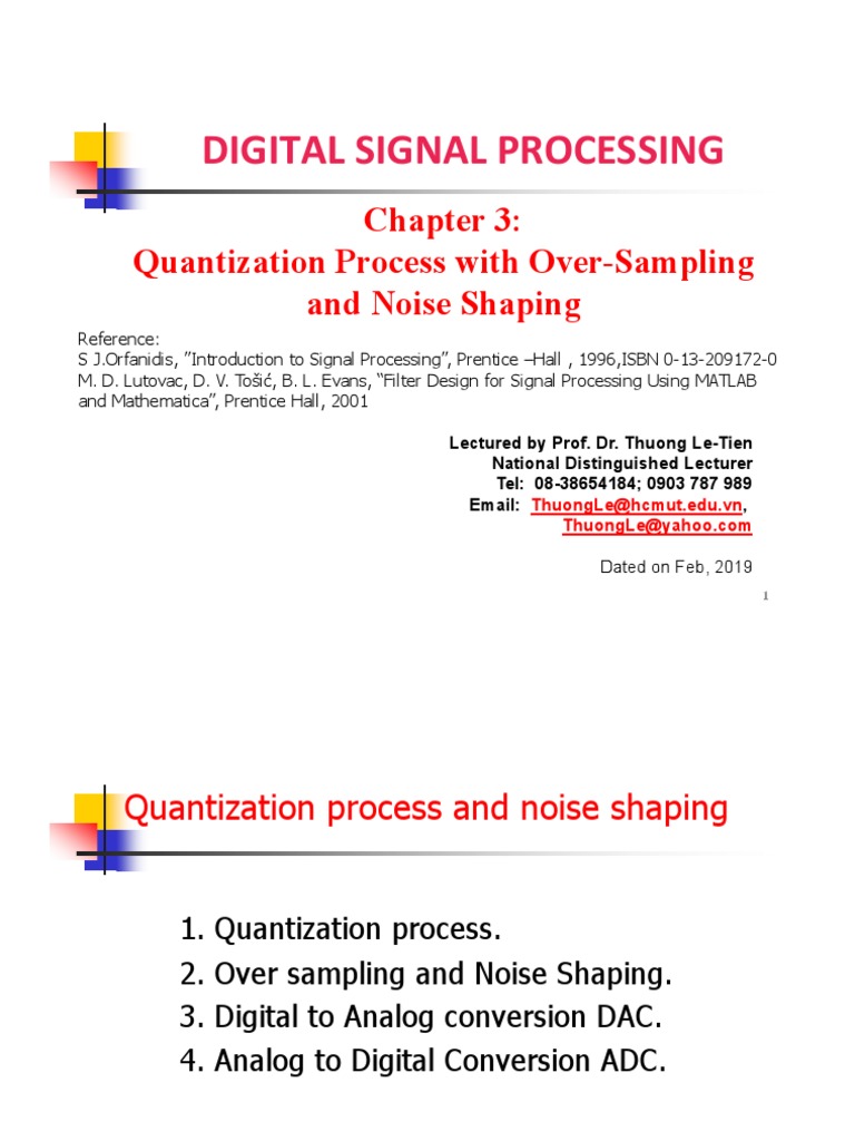 Noise Shaping in Digital Signal Processing | PDF | Analog To Digital ...