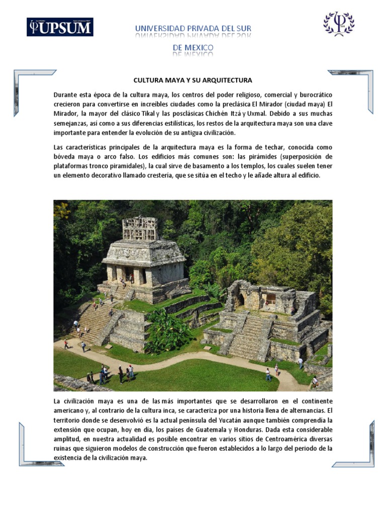Arquitectura Maya Caracteristicas