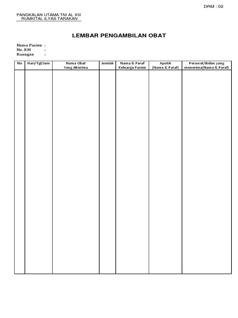Lembar Pengambilan Obat | PDF