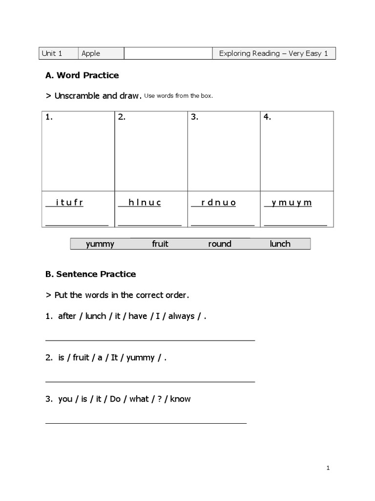 Reading Practice for Beginners | PDF | Language Arts & Discipline ...