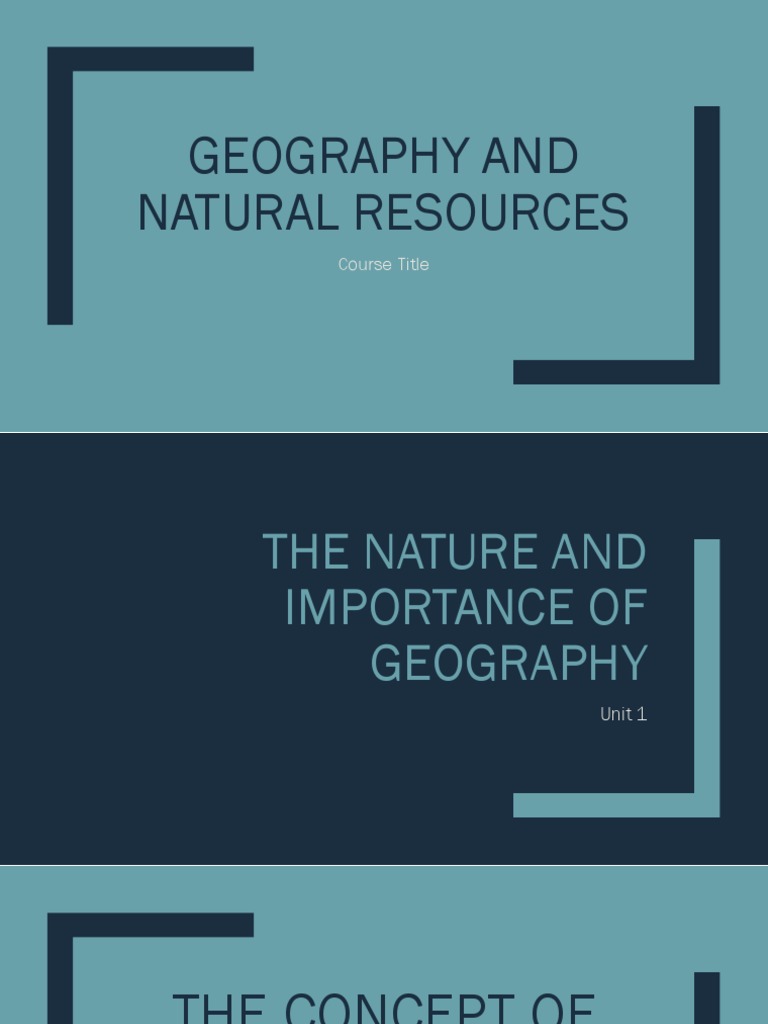 Importance of Geography and Resources | PDF | Geography | Natural ...